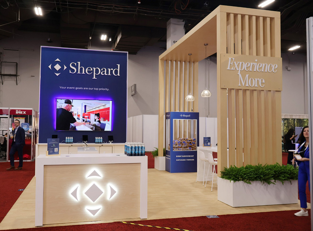 Shepard Booth at IMEX America 2024 - Shepard Event Services